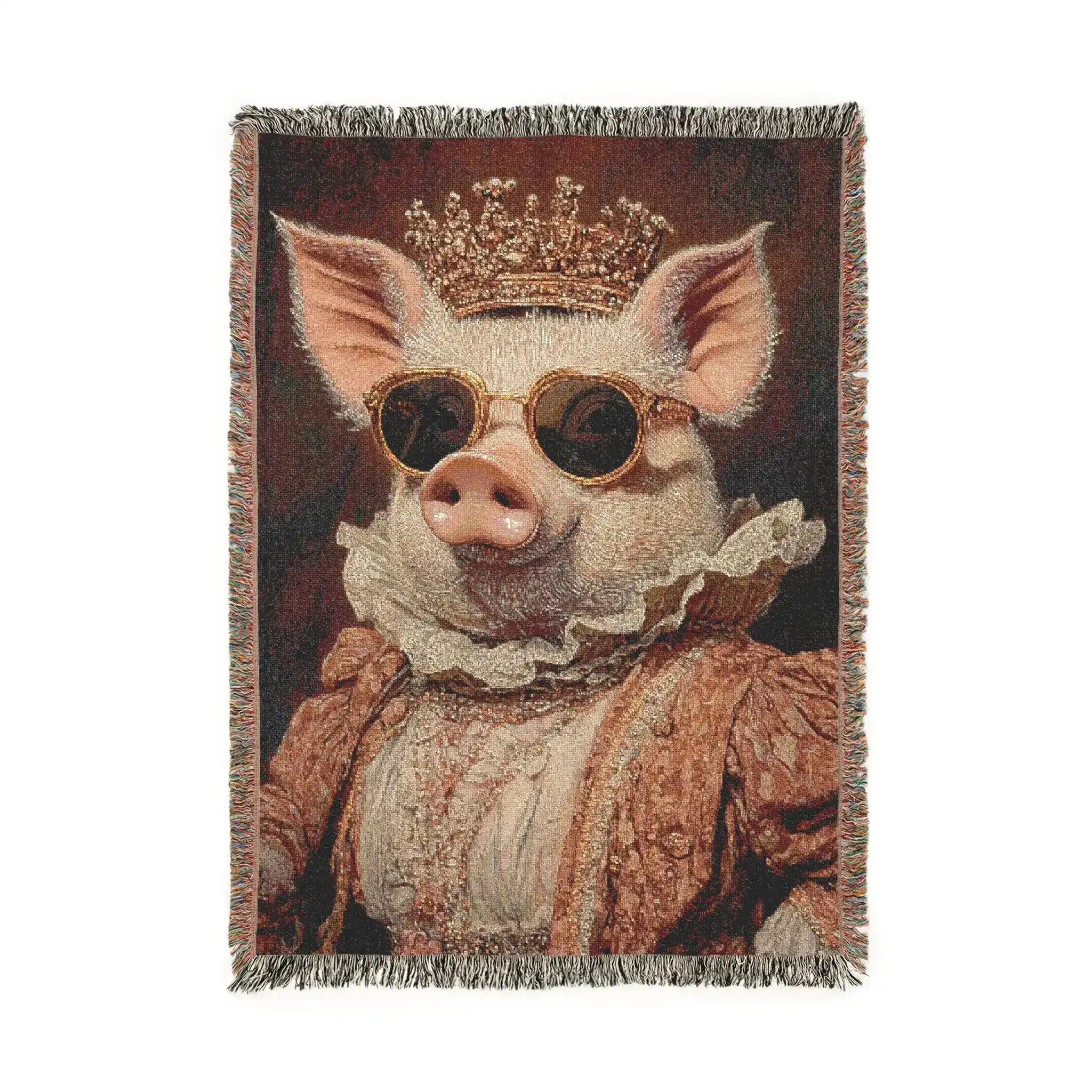 Queen Swine Regal Pig Woven Blanket – MAIA HOMES