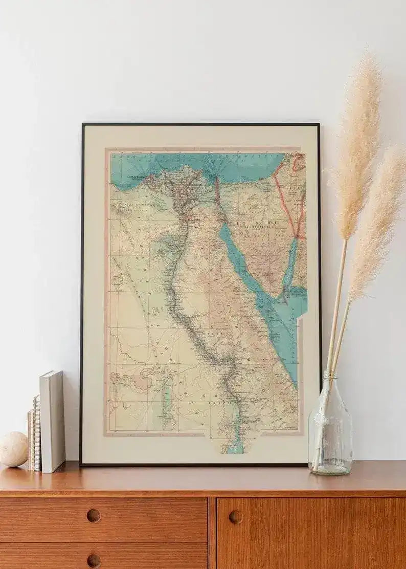 Geographical Map of Egypt| Map Wall Decor – MAIA HOMES