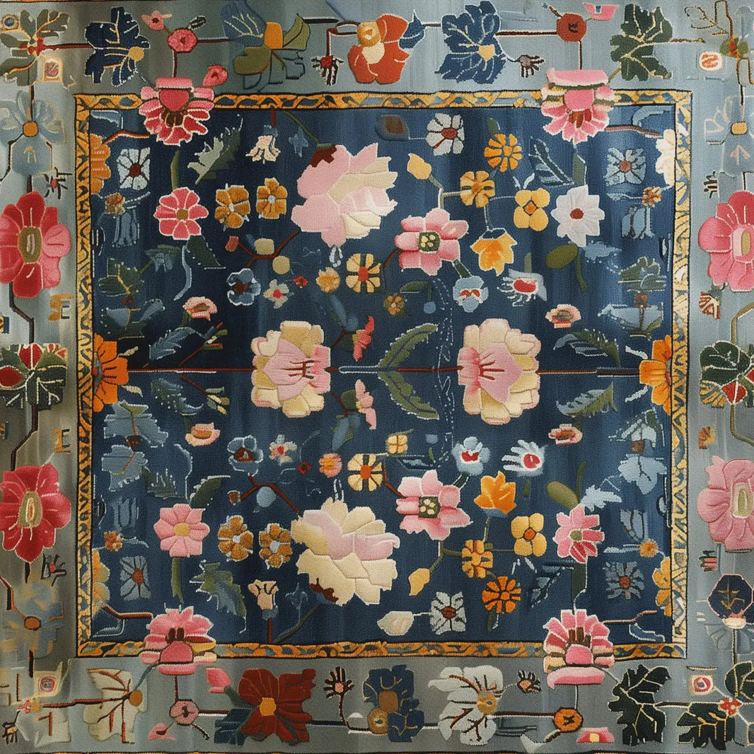 Step onto the Pink Sun Hand Tufted Wool Rug | MAIA HOMES