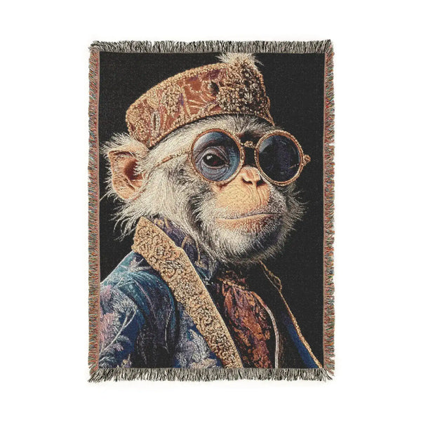 Majestic Monarch Regal Monkey Woven Blanket – MAIA HOMES