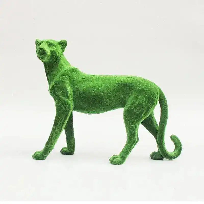 Colored Flocking Cheetah Sculpture – MAIA HOMES