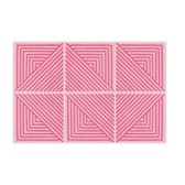 Contemporary Pink Geometric Hand Tufted Wool Rug | MAIA HOMES