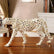 Glamorous White and Gold Leopard Statue | MAIA HOMES
