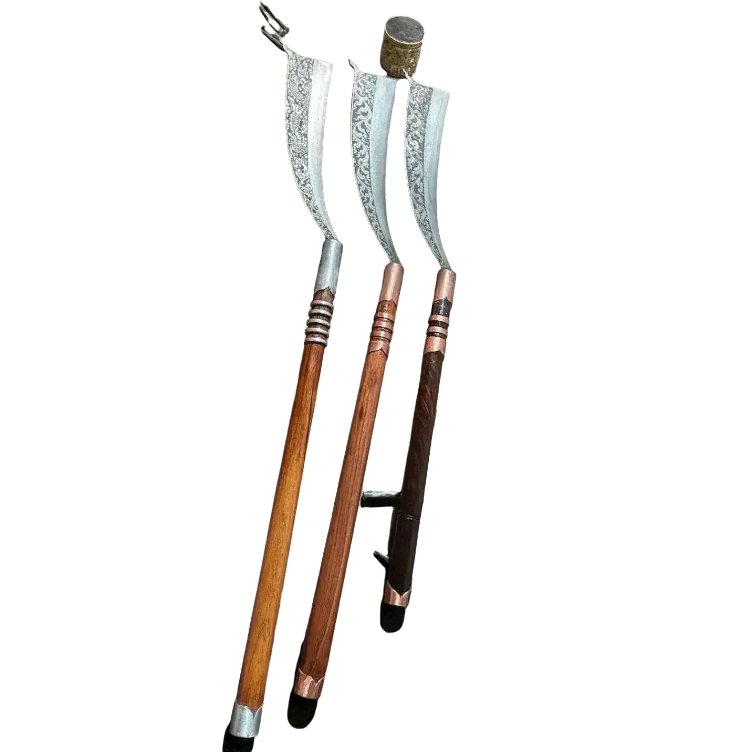 Hand Engraved Khmer Machete Knife with Long Handle – MAIA HOMES