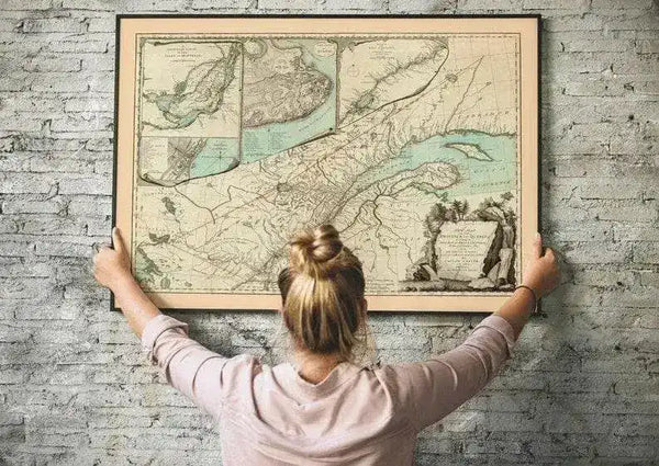 Historical Map of the Province of Quebec 1776| Old Map Mexico Wall ...