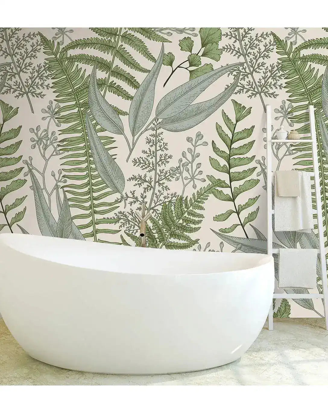 Light Green Fern Wall Mural – MAIA HOMES
