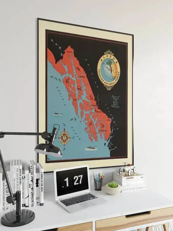 Tongass National Forest Map Print| Art History – MAIA HOMES
