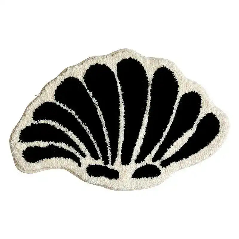 Black and Ivory Shell Bath Mat – MAIA HOMES
