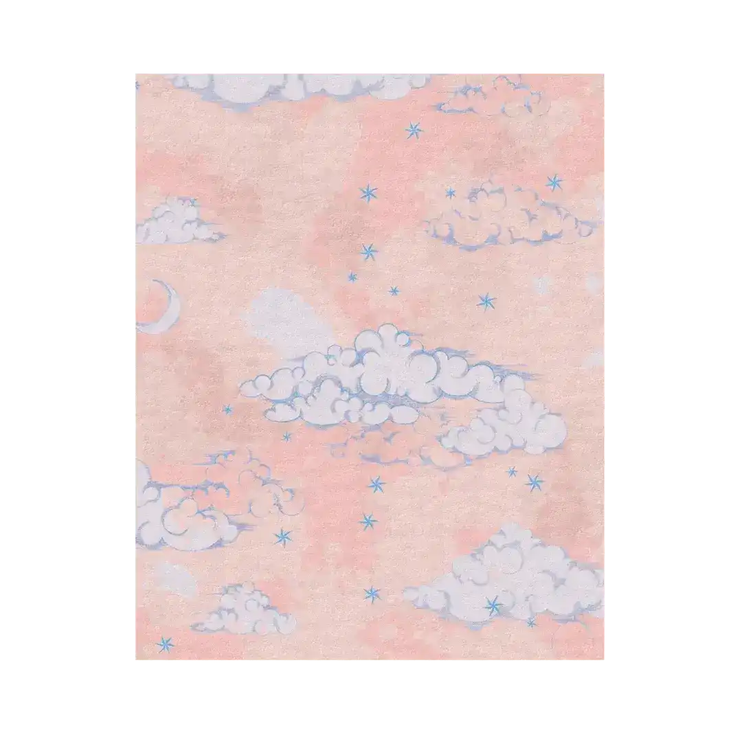 Clouds and Star Pink Sky Hand Tufted Wool Rug – MAIA HOMES