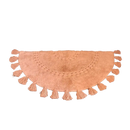 Crocheted Half Moon Bathroom Rug with Tassels | MAIA HOMES