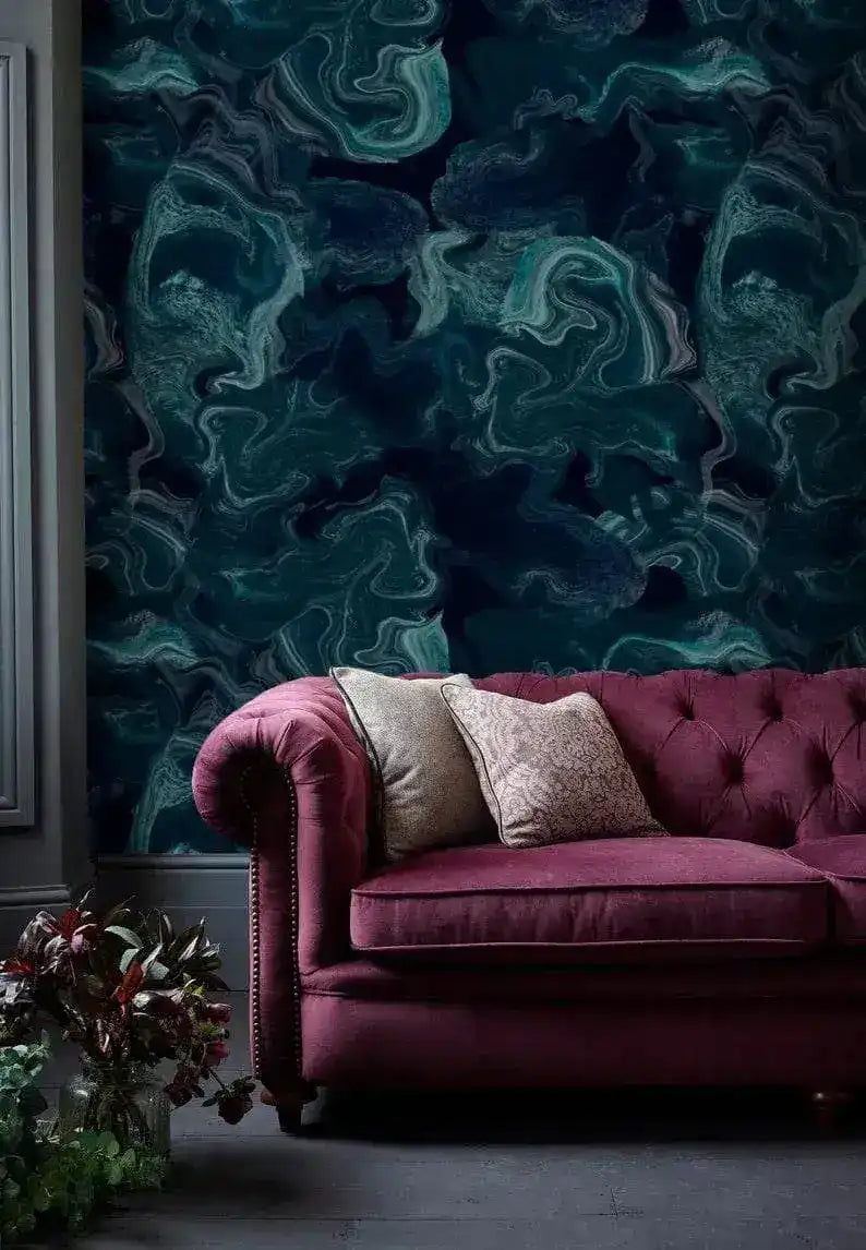 Dark blue Wallpaper navy Abstract Peel and Stick Removable or ...