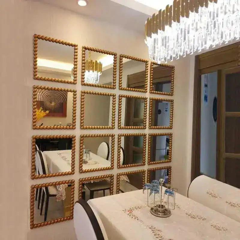 Glam Beaded Wall Hanging Mirror - Square – MAIA HOMES