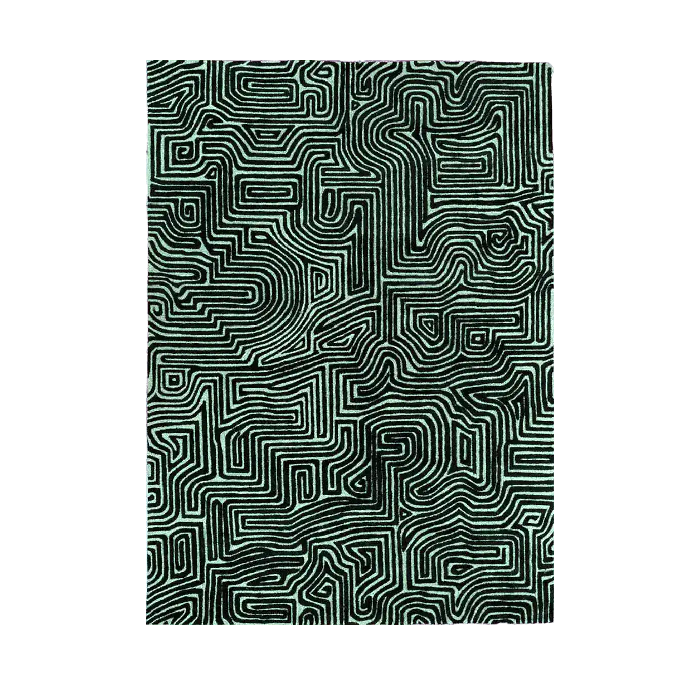 Green Maze Hand Tufted Wool Rug – MAIA HOMES