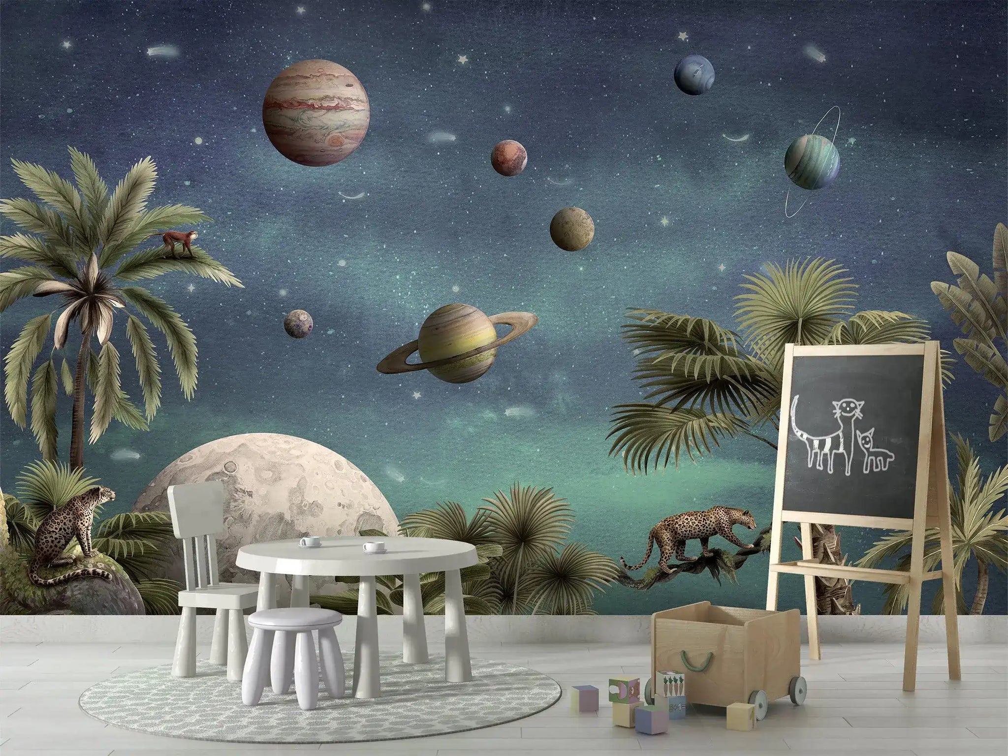 Pretty Planets Wallpaper Mural | MAIA HOMES