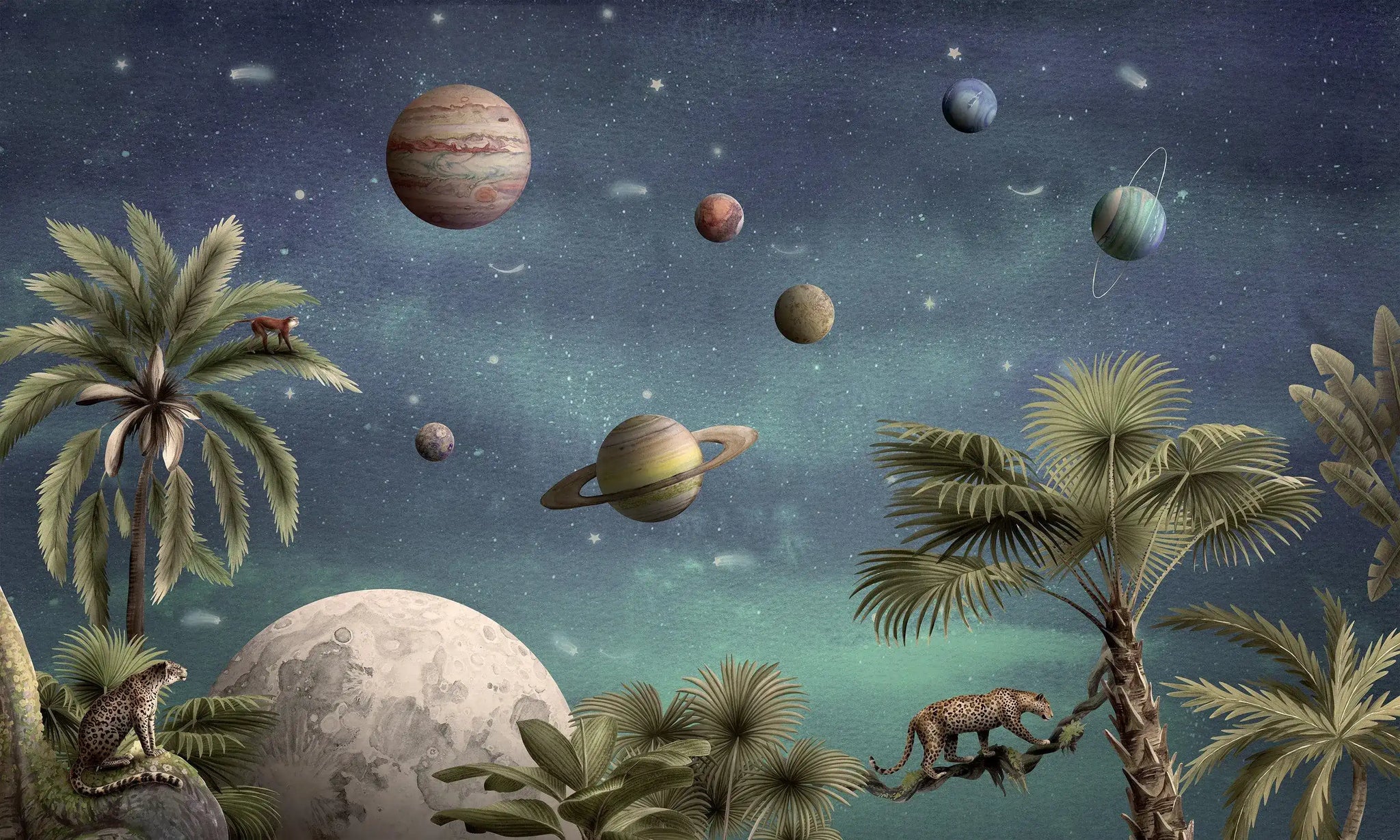 Pretty Planets Wallpaper Mural | MAIA HOMES