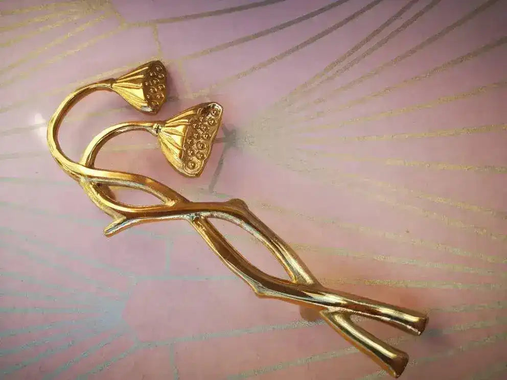 Brass Poppy Flower Door Handles | Maia Homes – MAIA HOMES