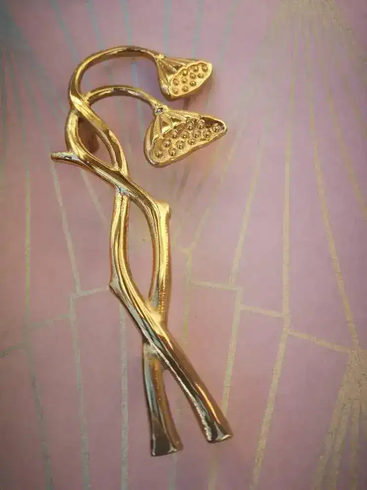 Brass Poppy Flower Door Handles | Maia Homes – MAIA HOMES