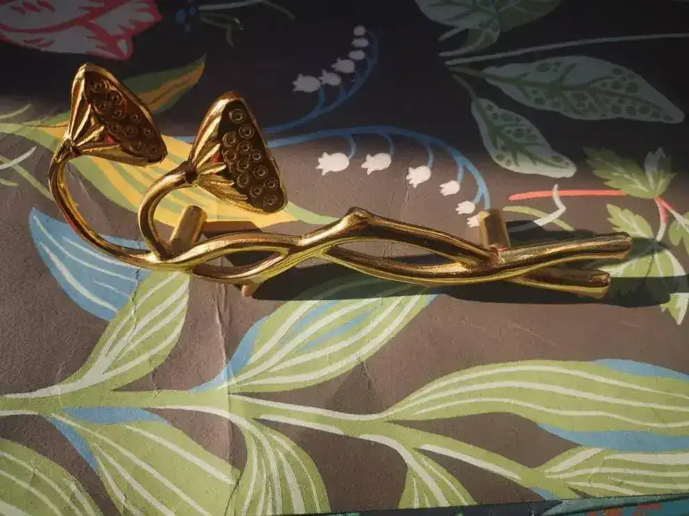Brass Poppy Flower Door Handles | Maia Homes – MAIA HOMES