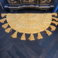 Crocheted Half Moon Bathroom Rug with Tassels | MAIA HOMES