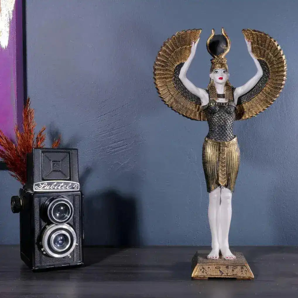 Egyptian Goddess Isis Standing Sculpture – MAIA HOMES
