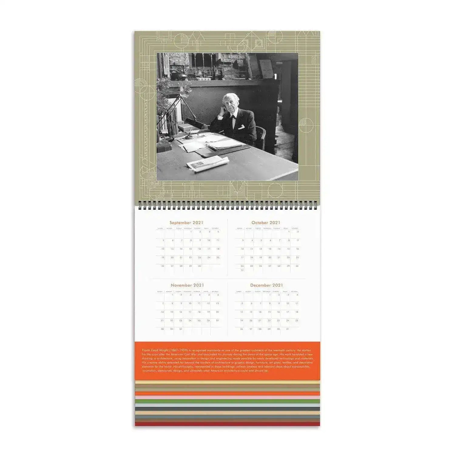 Frank Lloyd Wright 2022 Tiered Wall Calendar – MAIA HOMES