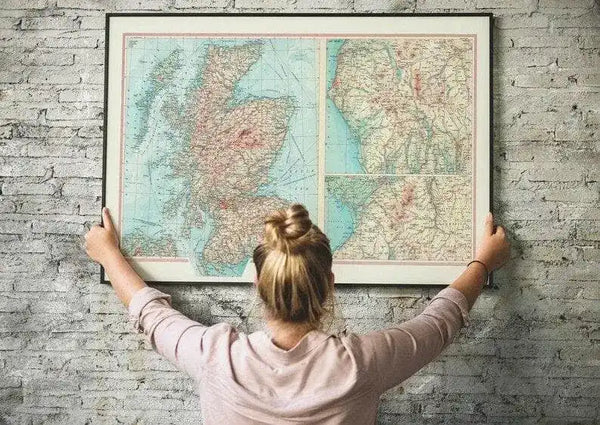 Geographical Map of Scotland, England and Wales| Map Wall Decor – MAIA ...