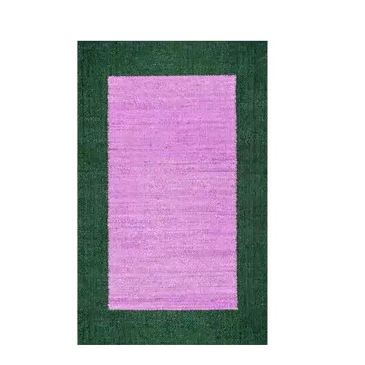 Green Border Pink Braided Jute Rug – MAIA HOMES