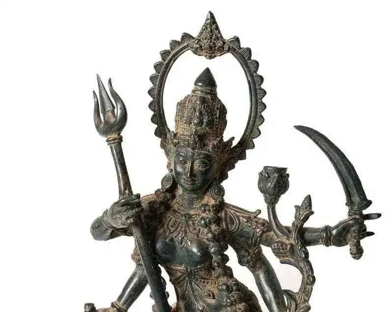 Mahakali Statue 16.5 Inch / 42 cm , Hindu God figurine , Bronze Kali ...