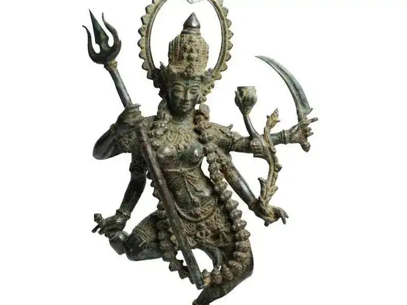 Mahakali Statue 16.5 Inch / 42 cm , Hindu God figurine , Bronze Kali ...