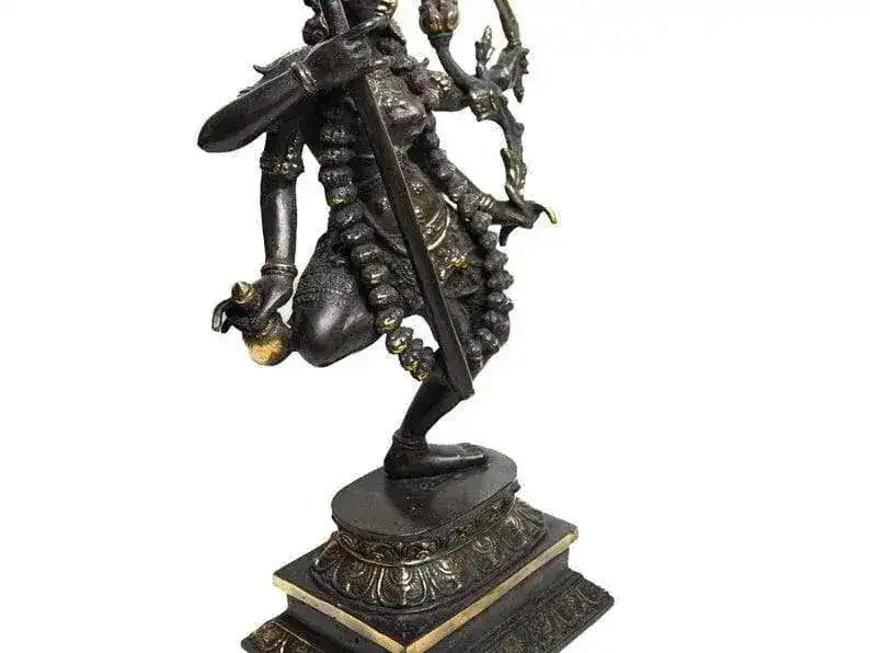 Mahakali Statue 16.5 Inch / 42 cm , Hindu God figurine , Bronze Kali ...