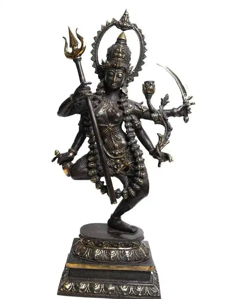 Mahakali Statue 16.5 Inch / 42 cm , Hindu God figurine , Bronze Kali ...