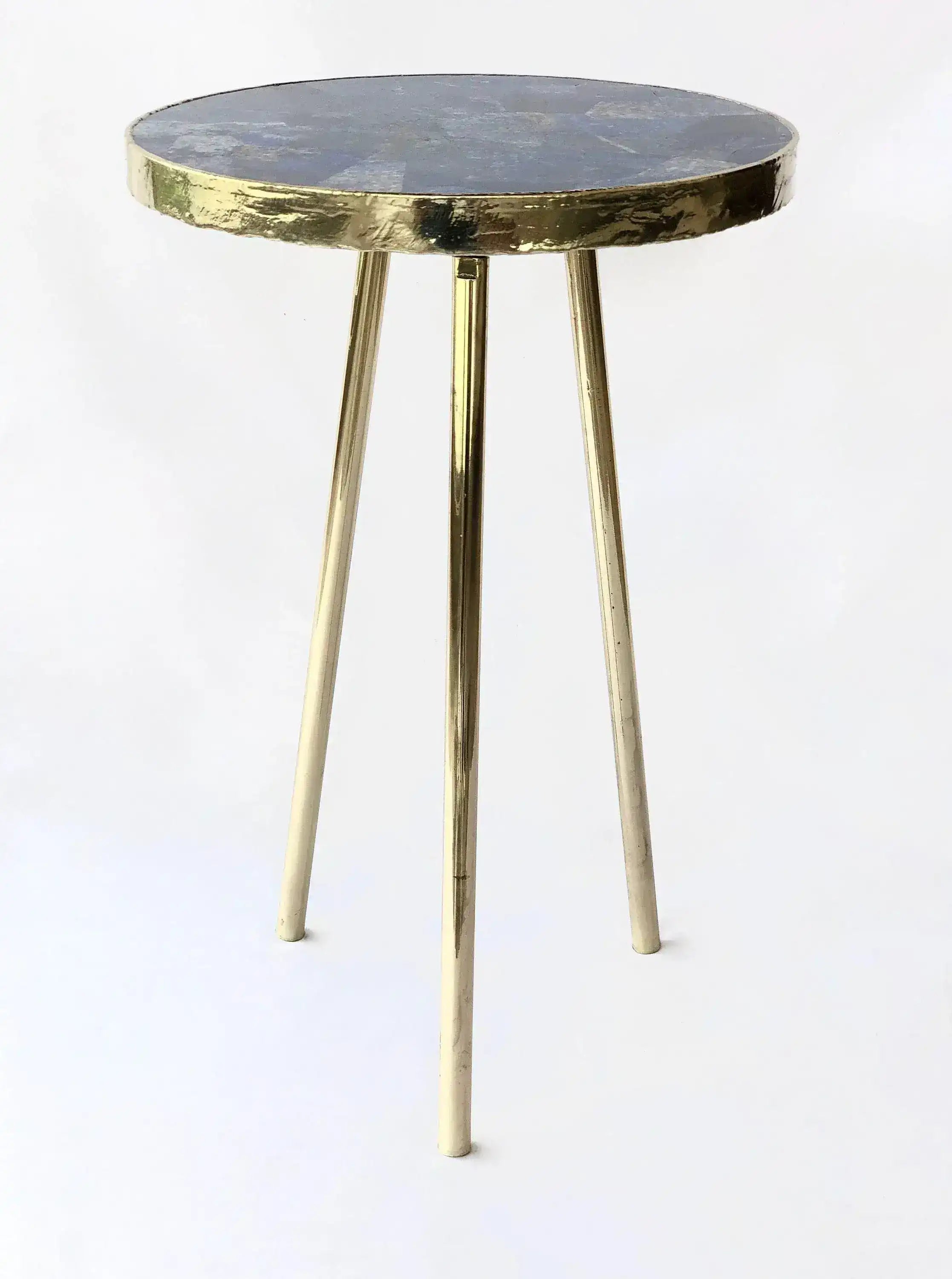 Lapis Lazuli Round Coffee Side Table – MAIA HOMES
