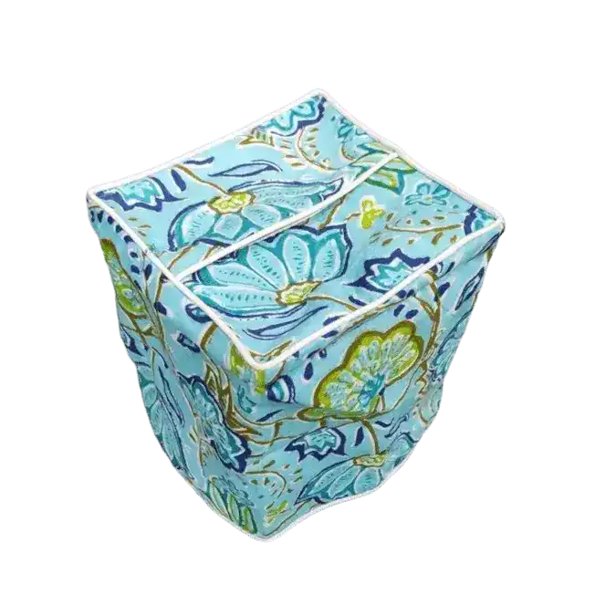 Miami Blue Floral Cotton Tissue Box Cover – MAIA HOMES
