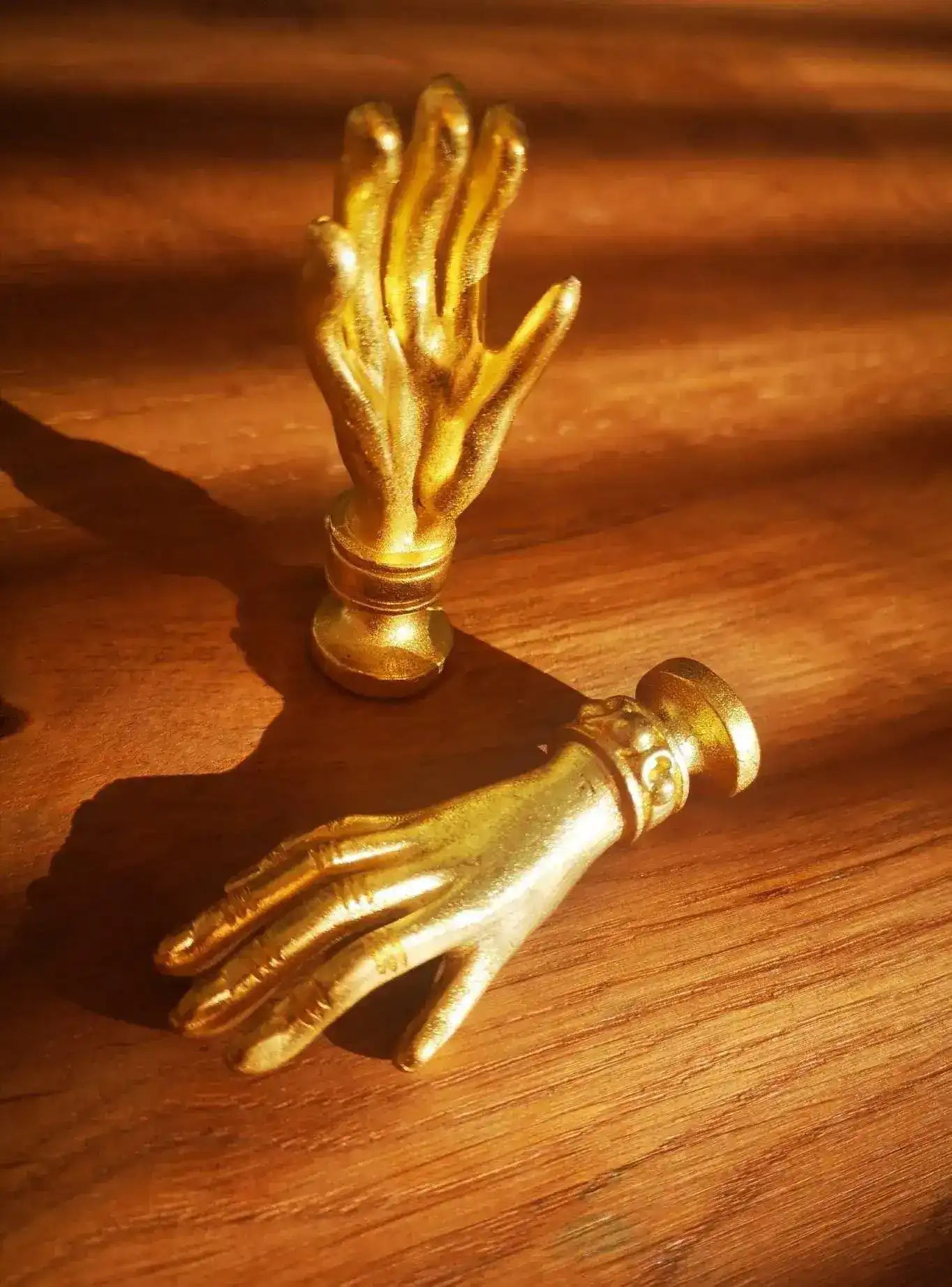 Mini Gold Hand Cabinet Drawer Knobs - Set of 2 | Maia Homes – MAIA HOMES