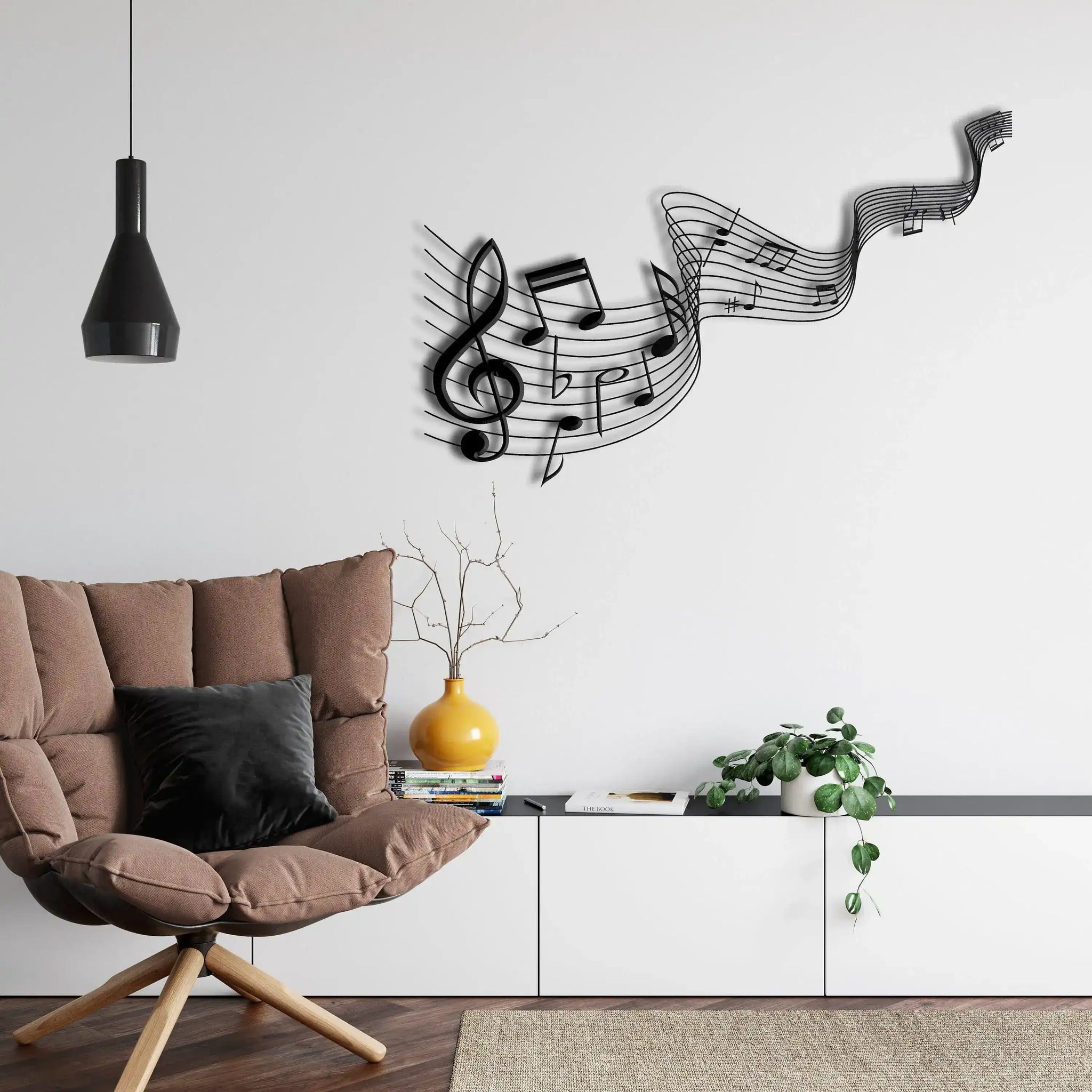 Music Notes Metal Wall Hanging Decor | MAIA HOMES