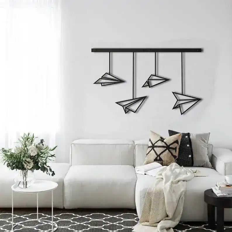 Paper Plane Hanging Metal Wall Art – MAIA HOMES