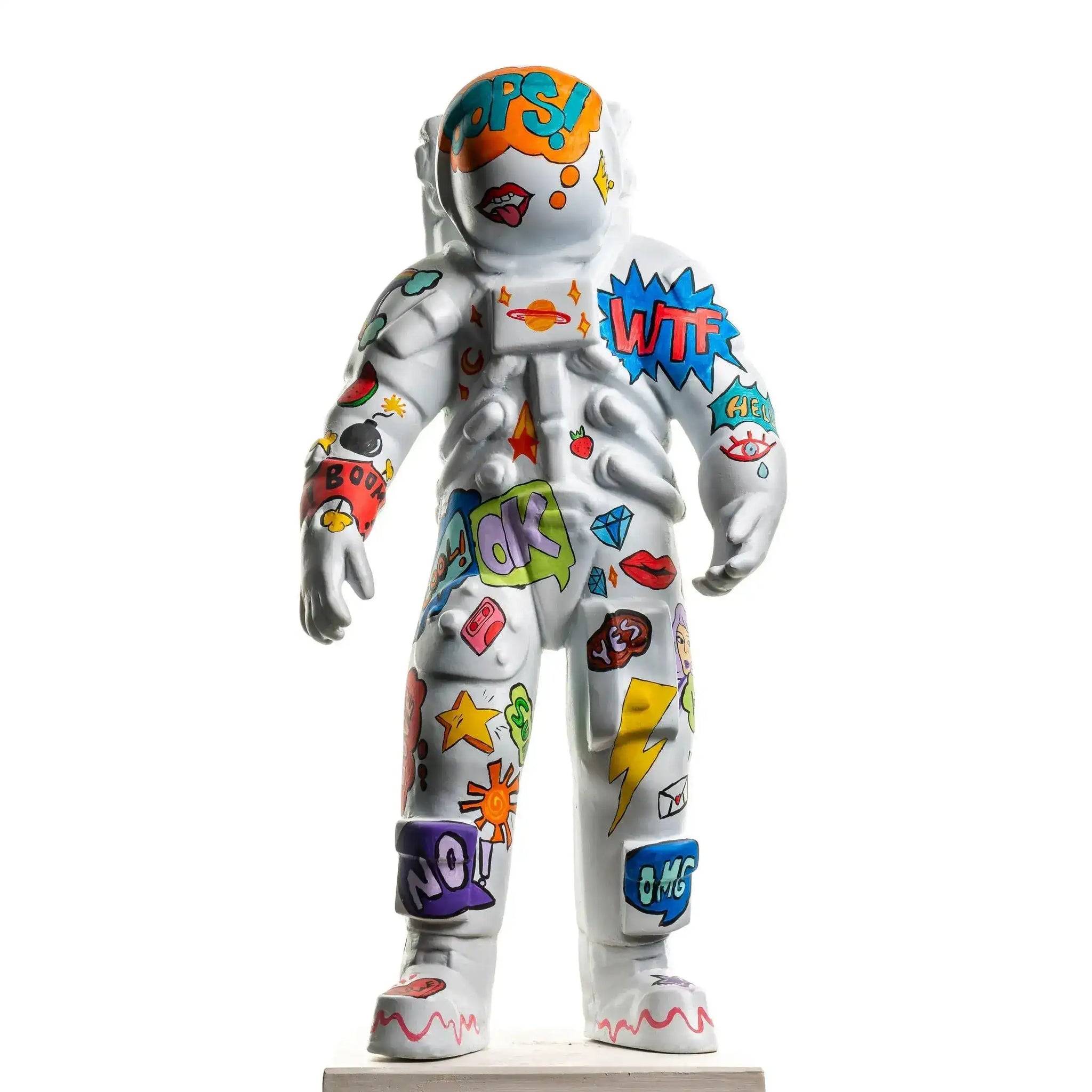 Pop Art Astronaut Spaceman Standing Statue | MAIA HOMES