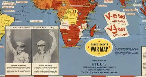 World War ii Dated Events Pictorial Map| WWii Map – MAIA HOMES